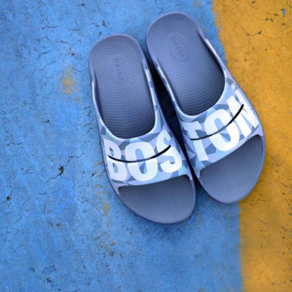 OOFOS | Shoes | Oofos Limited Edition 222 Boston Marathon Sport Slides ...